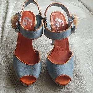 CG shoes | Shoes | Denim High Heel Shoes | Poshmark
